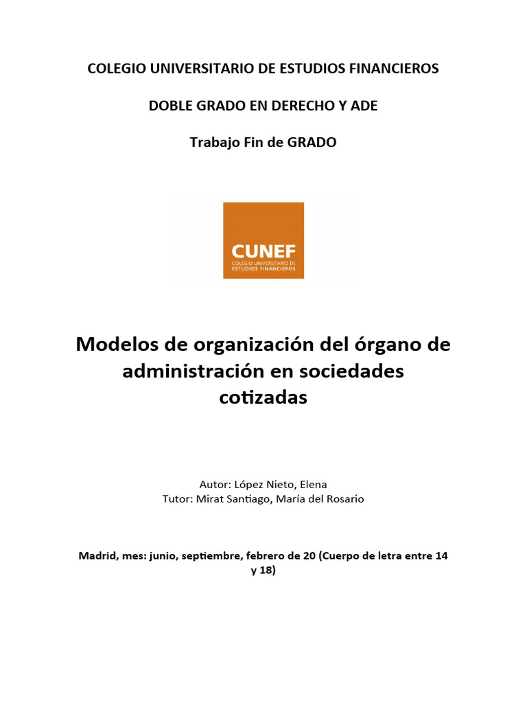 Modelos de Consejo en Sociedades Cotizadas | PDF | Junta Directiva ...