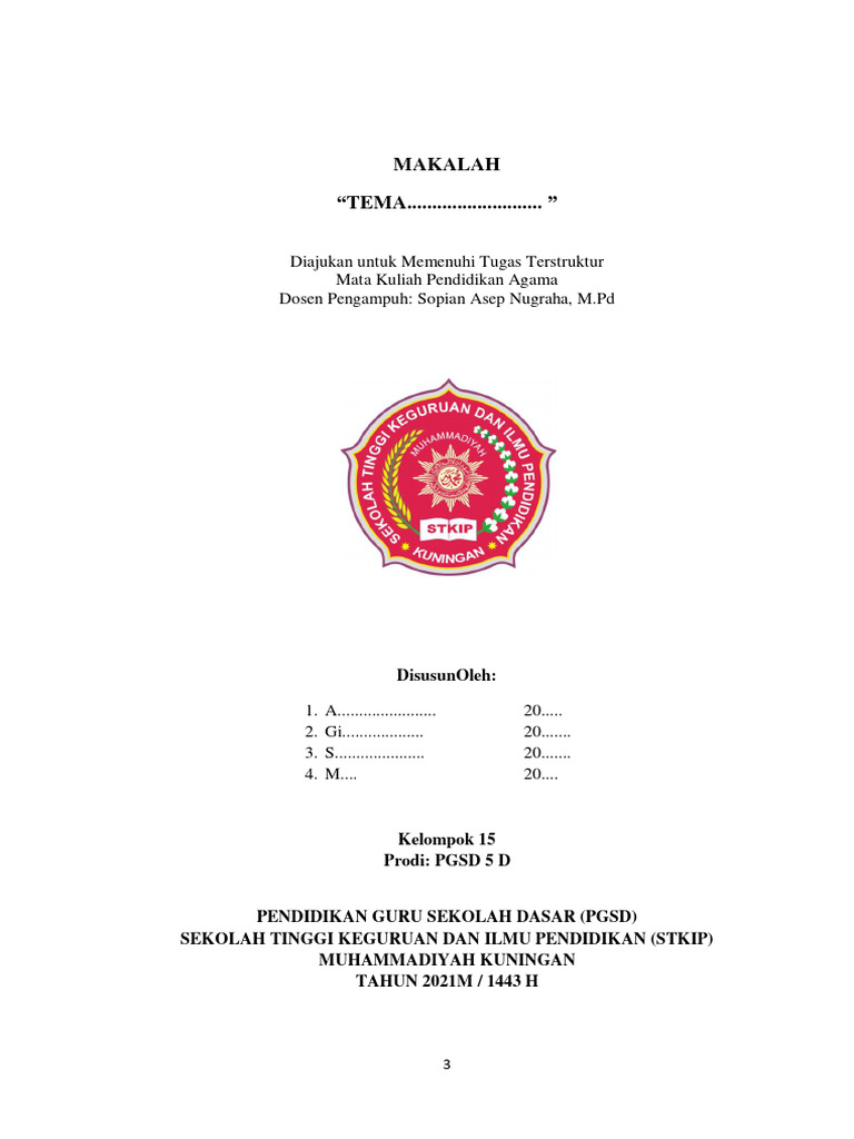 CTH Makalah MK Pend. Agama | PDF