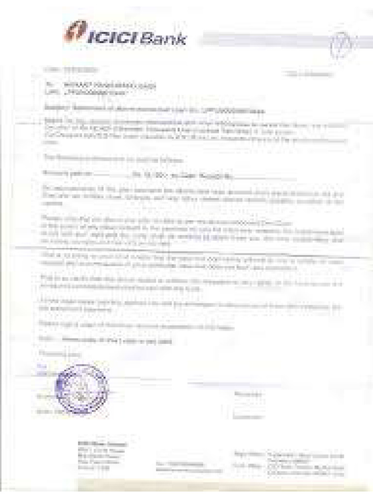 Icici Letter | PDF