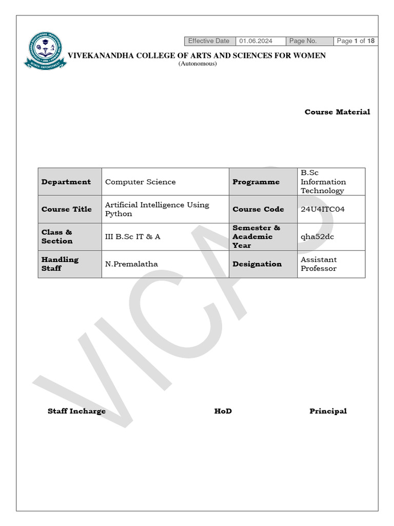 Unit 1 - Materials | PDF | Python (Programming Language) | Data Type