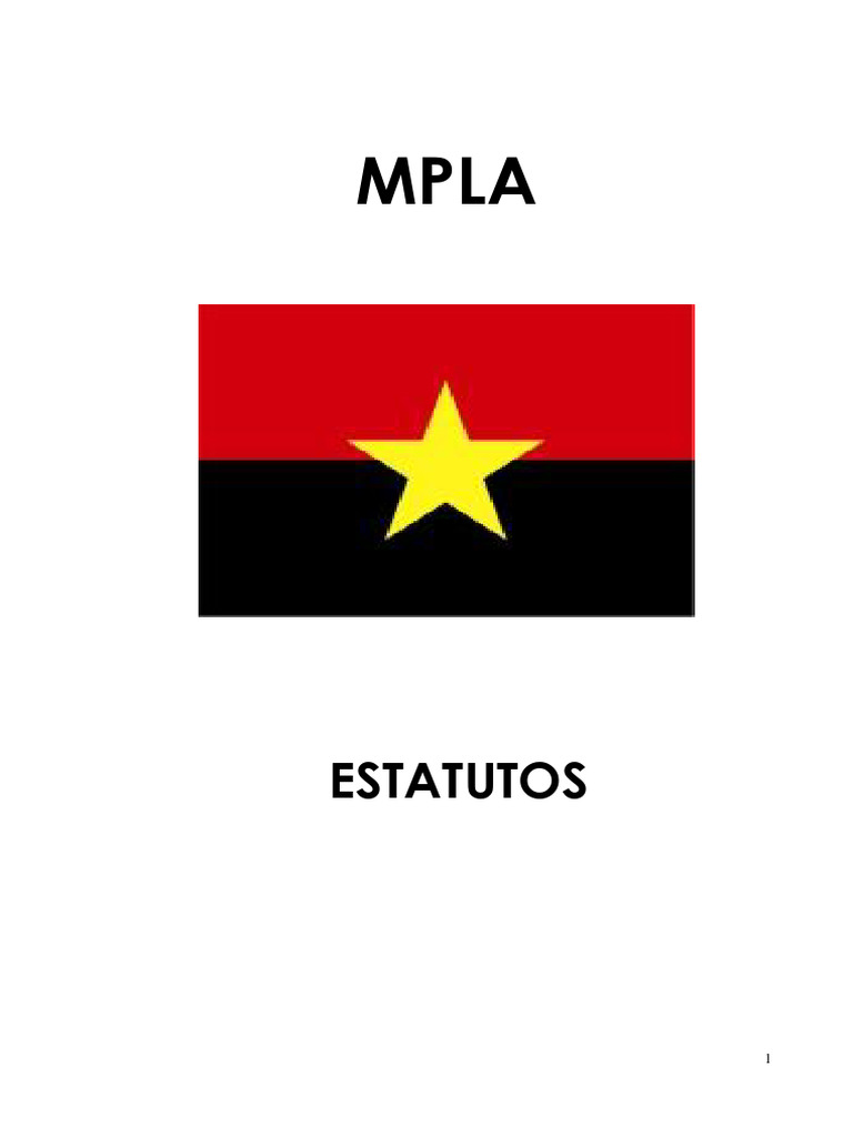 Estatutos Do Mpla Versao Actualizada 24.03.2022 | PDF | Angola | Democracia