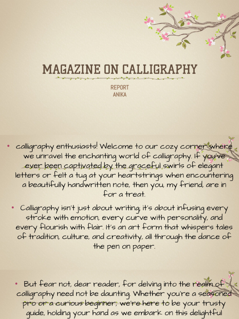 Magazine On Calligraphy | PDF | Calligraphy
