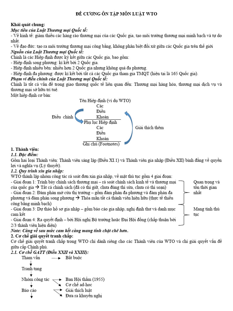 Đề Cương Ôn Tập Luật TMQT | PDF