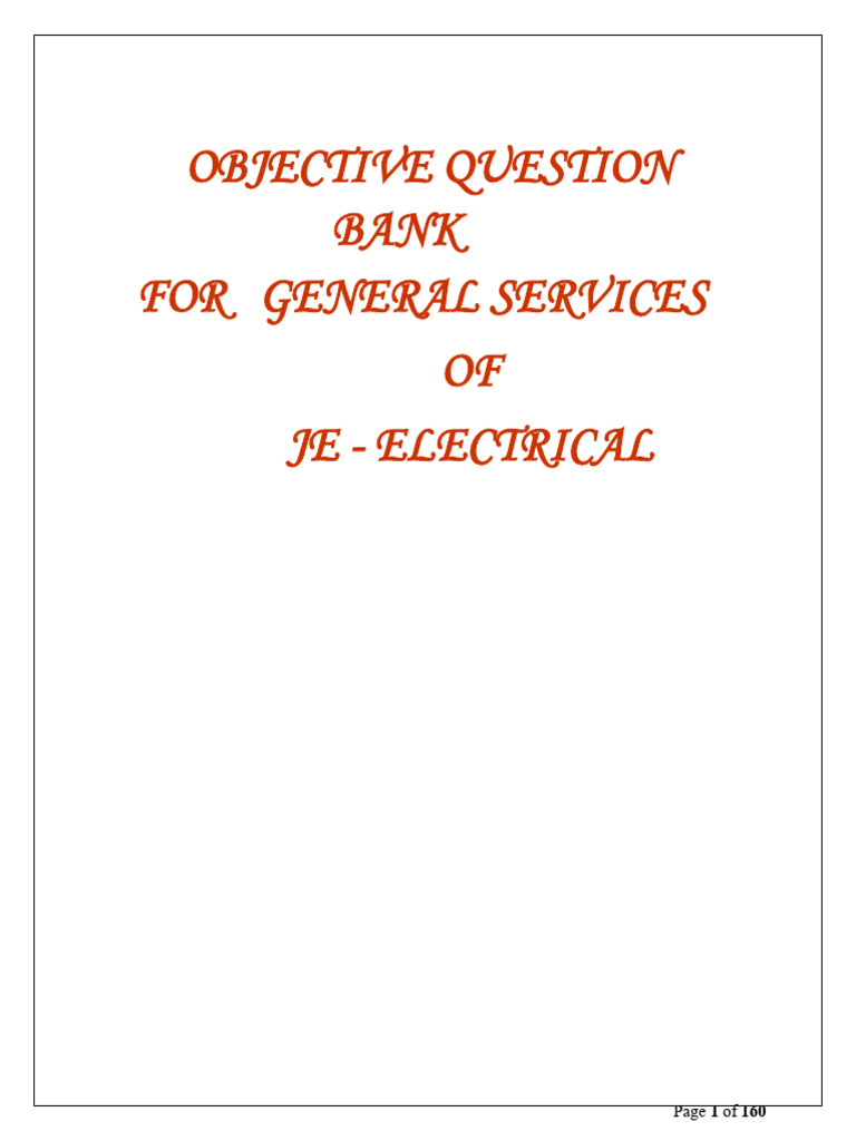 Basic Electrical Questions - JE Electrical | PDF | Series And Parallel ...