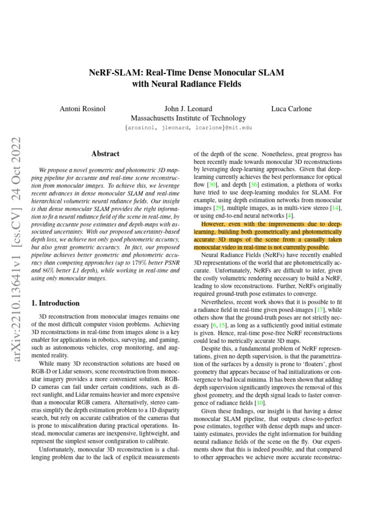 Nerf Slam | PDF | Applied Mathematics | Computer Vision