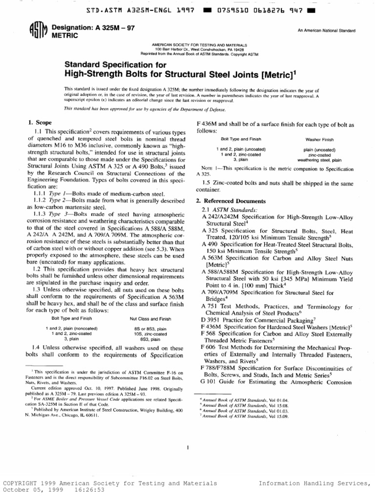 Astm A325m | PDF | Law