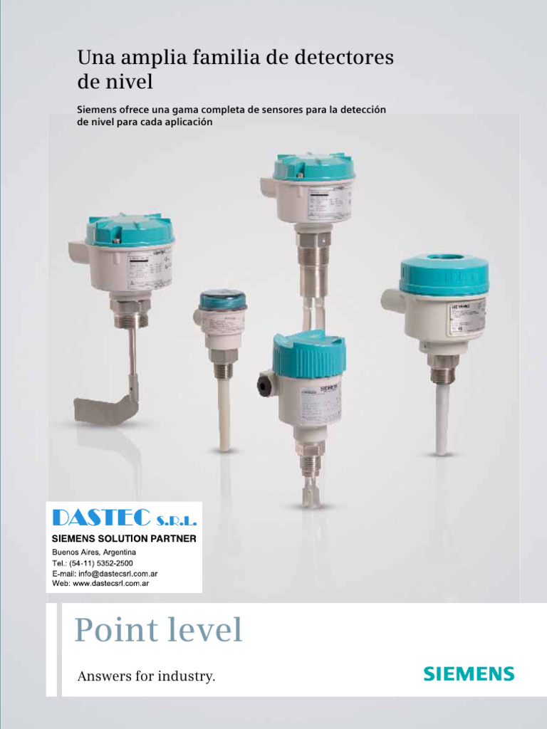Point Level Catalogo Pointek Deteccion Nivel Siemens | PDF | Agua ...