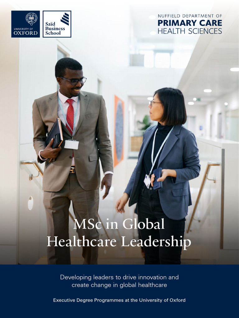 MSC in Global Healthcare Leadership | PDF | Health Care | Leadership