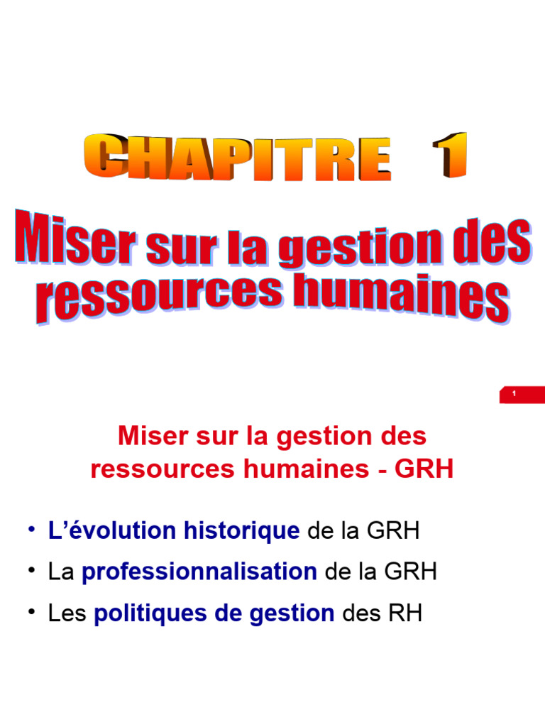GRH Miser SUR LA GRH cours-EXAM | PDF | Gestion des ressources humaines | Économie