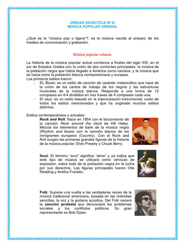 Ud8 Música Popular Urbana | PDF | Música hip-hop | Musica Popular