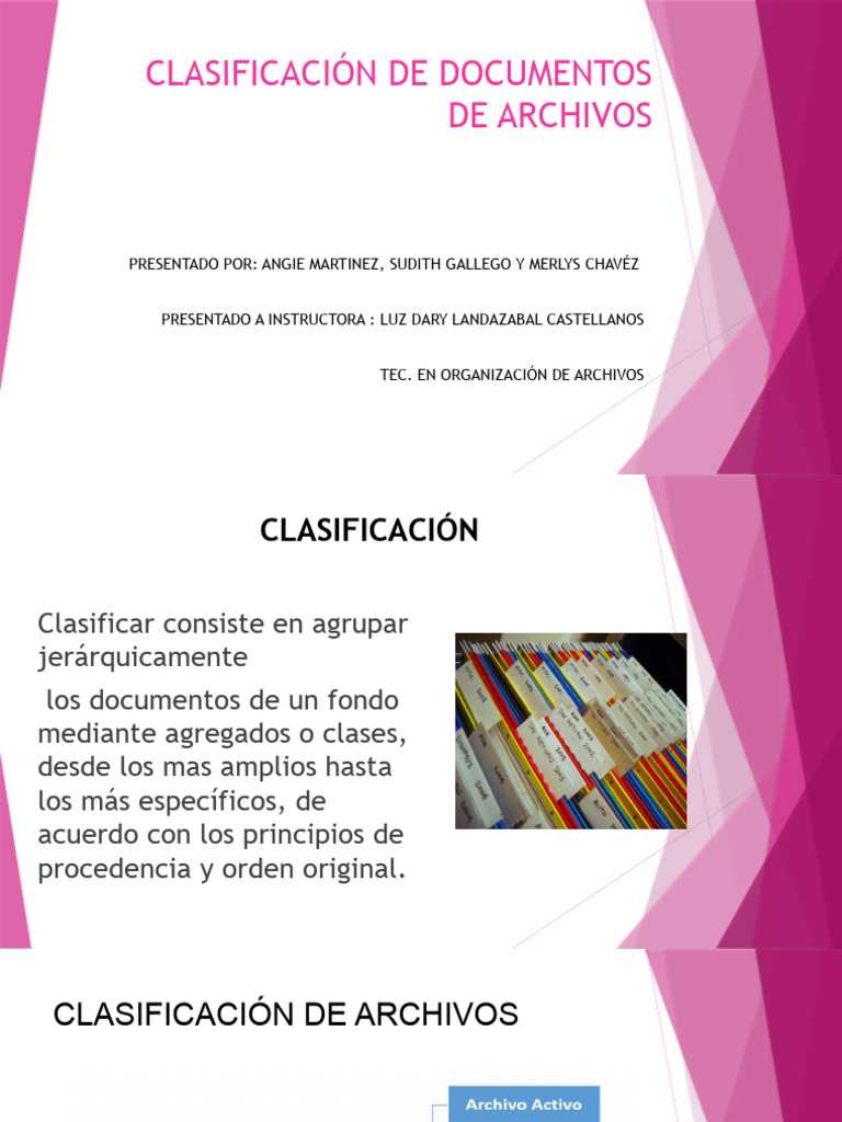 Clasificación de Documentos de Archivos. | PDF