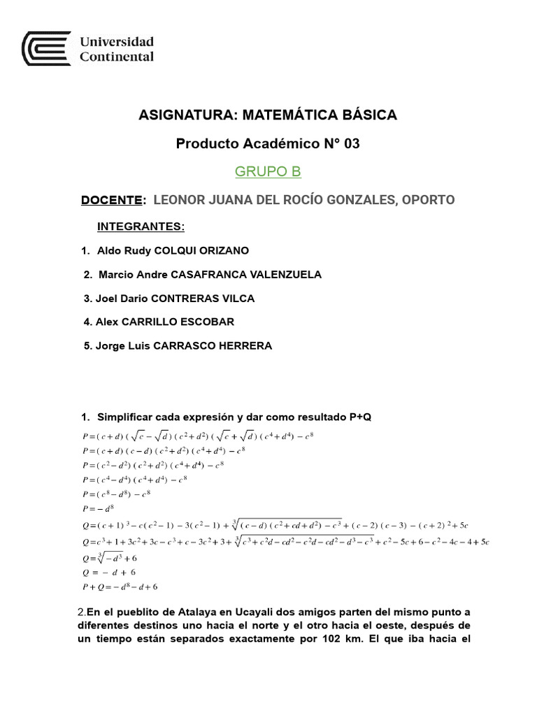 Matemática Básica Grupo B | PDF | Matemática Elemental | Geometría ...