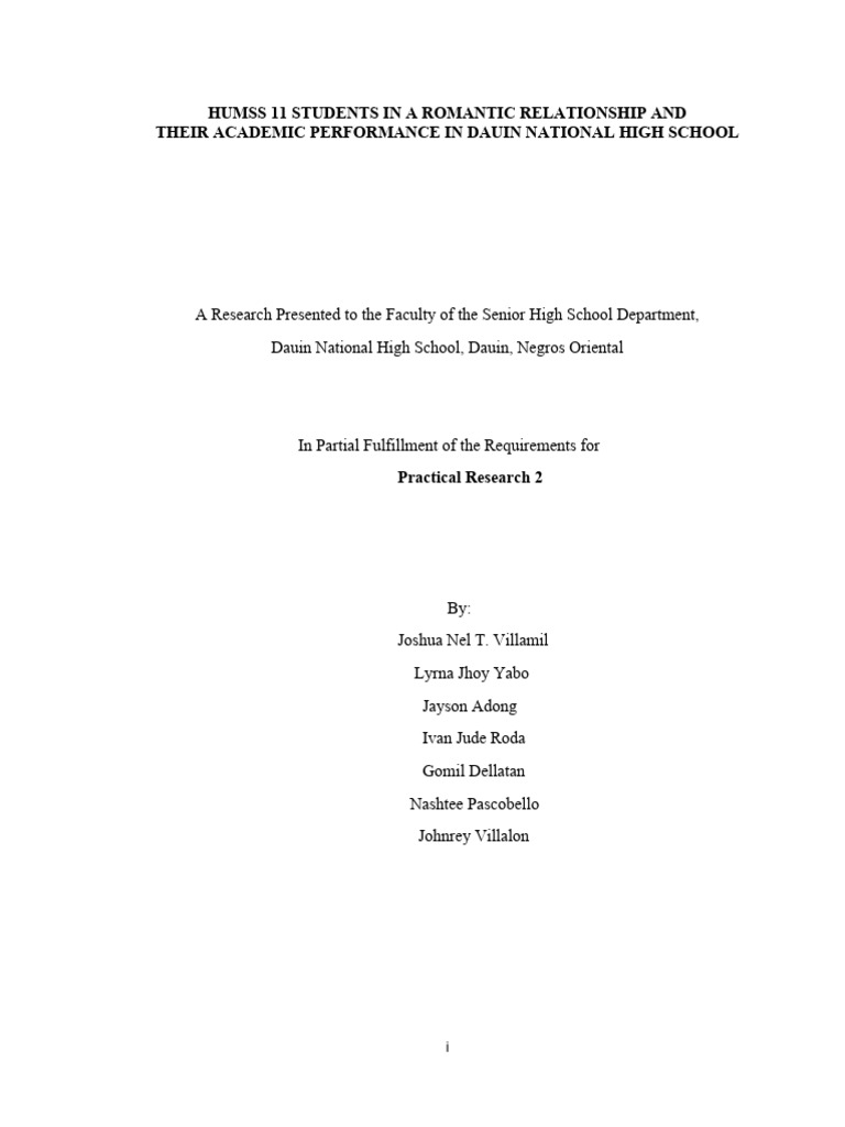 Pr2 Romantic Relationship Natintroductory2023 | PDF | Methodology | Scientific Method