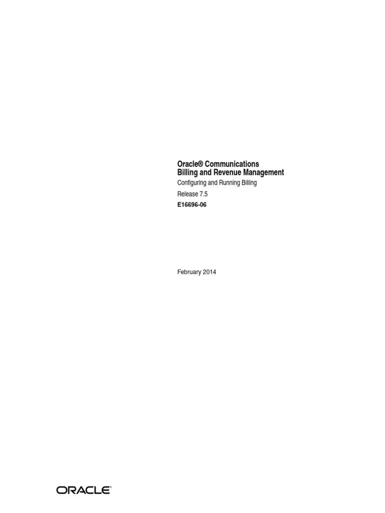 BRM Configuring and Running Billing | PDF | Invoice | Fee