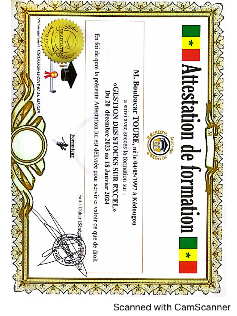 Attestation de Formation | PDF