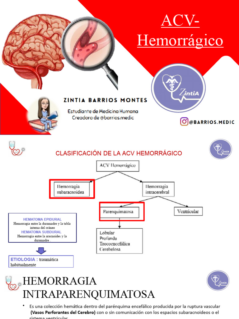 ACV Hemorragico | PDF | Especialidades Medicas | Enfermedades y ...