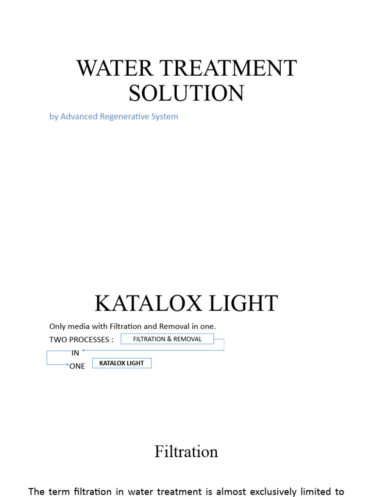KATALOX LIGHT Presentation | PDF | Filtration | Manganese