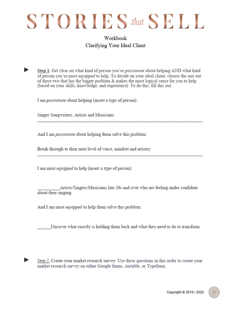Clarifying Your Ideal Client | PDF | Singing | Cognition