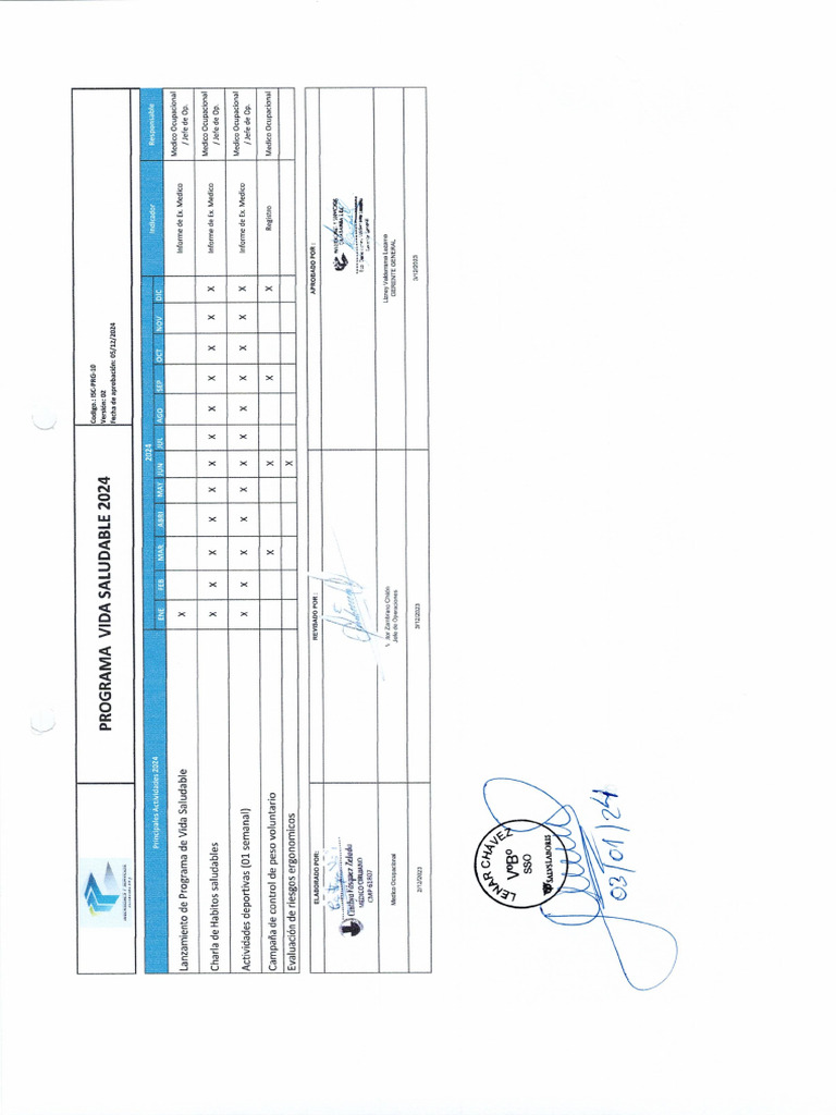 Programa de Vida Saludable 2024 Validado | PDF
