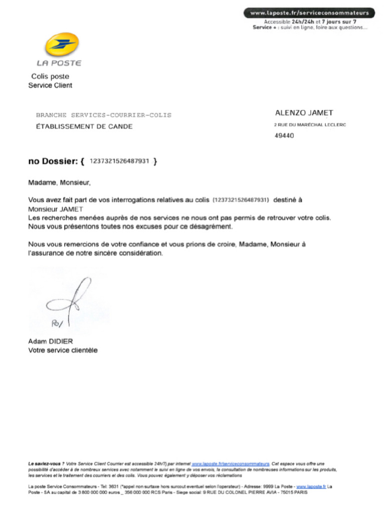 PDF LaPoste | PDF
