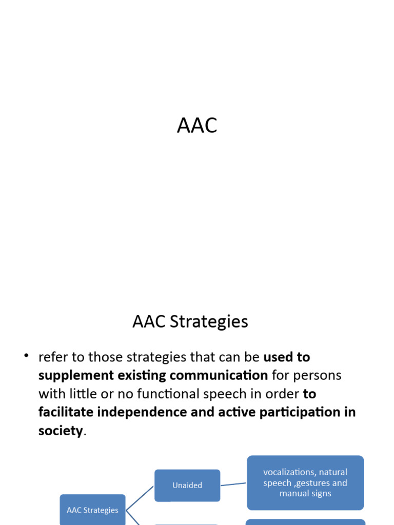 Aac | PDF | Human Communication | Communication