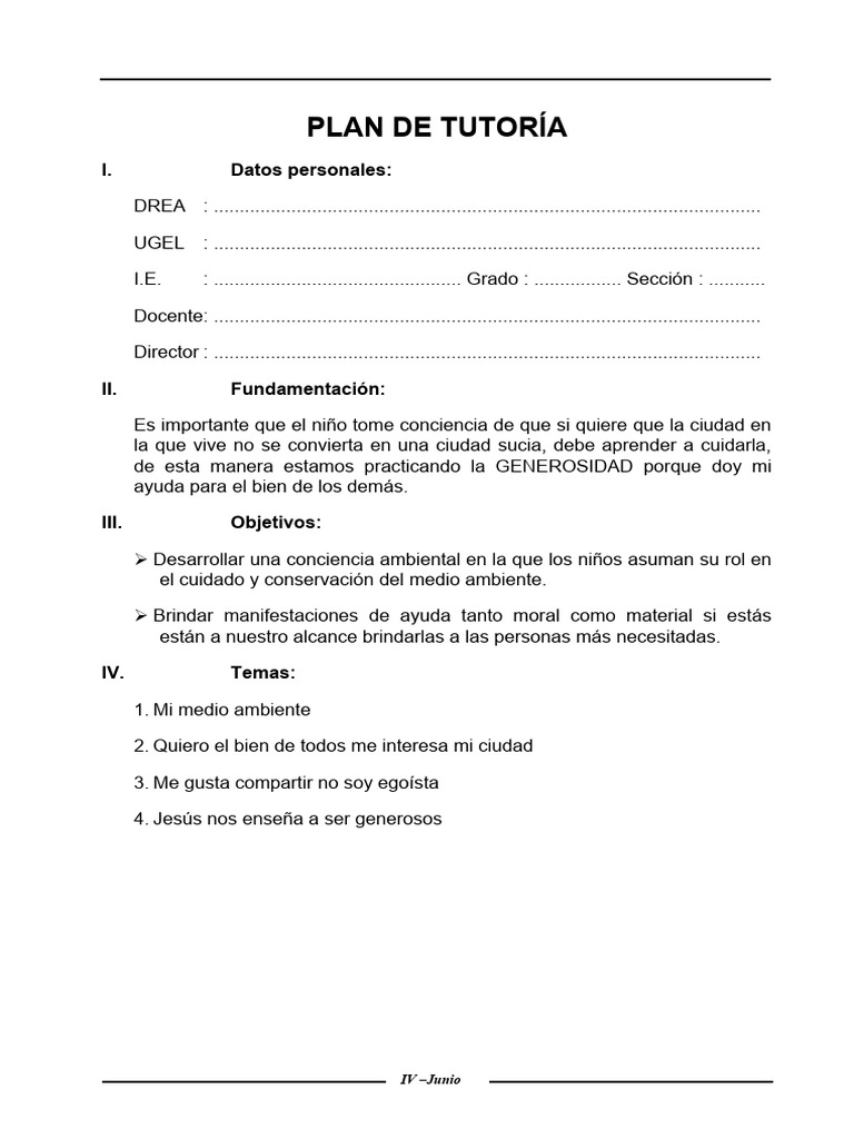 007 - Actividades de Tutoria | PDF