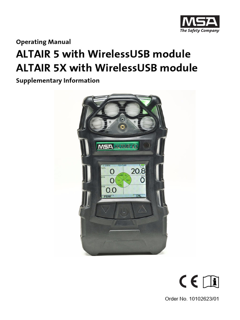 158 - 1 - MSA ALTAIR 5X-Operating Manual | PDF | Occupational Safety ...