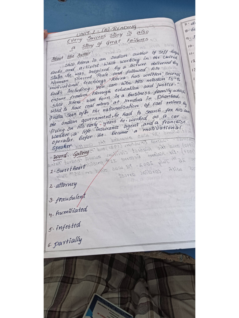 Unit-1 (B) Reading Class Work | PDF