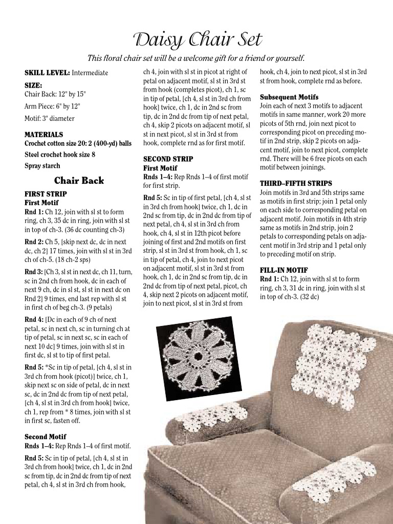 Daisy Chair Set | PDF