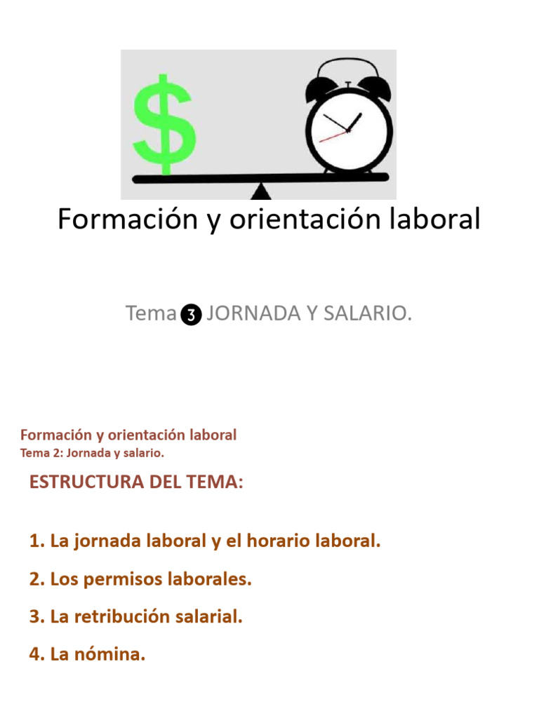 FOL Tema 3 para Los Alumnos | PDF | Tiempo de trabajo | Salario