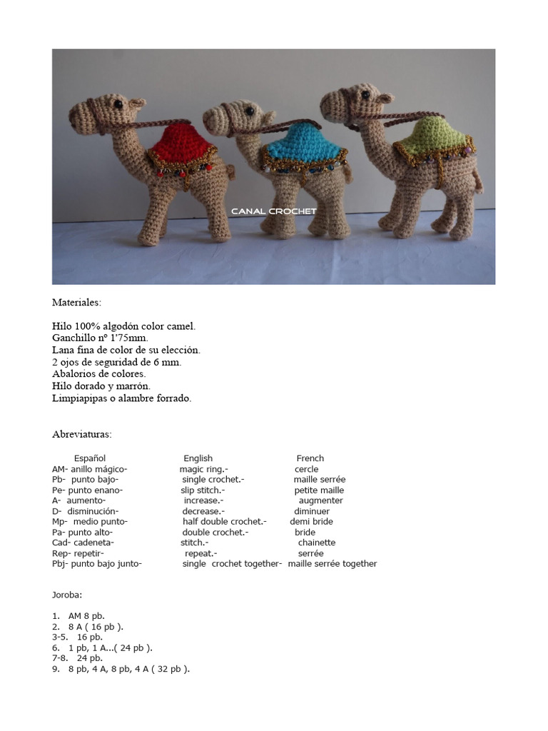 Camellos | Descargar gratis PDF | Tejer | Arte popular