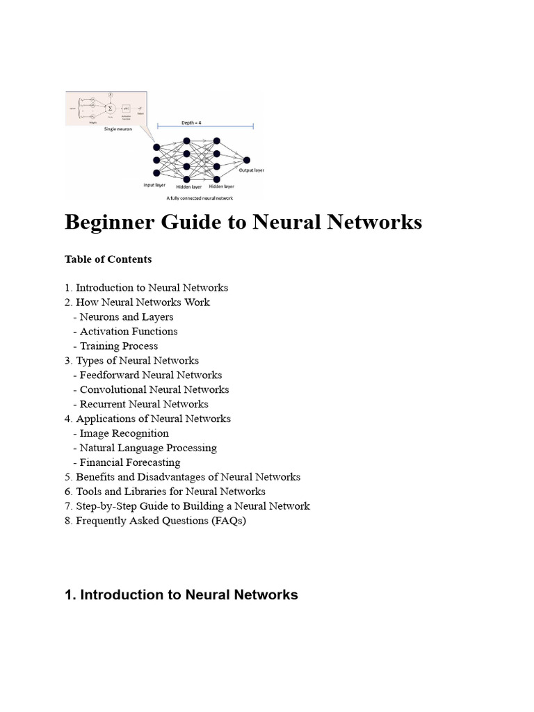Neural Networks: A Beginner's Guide | PDF | Artificial Neural Network ...