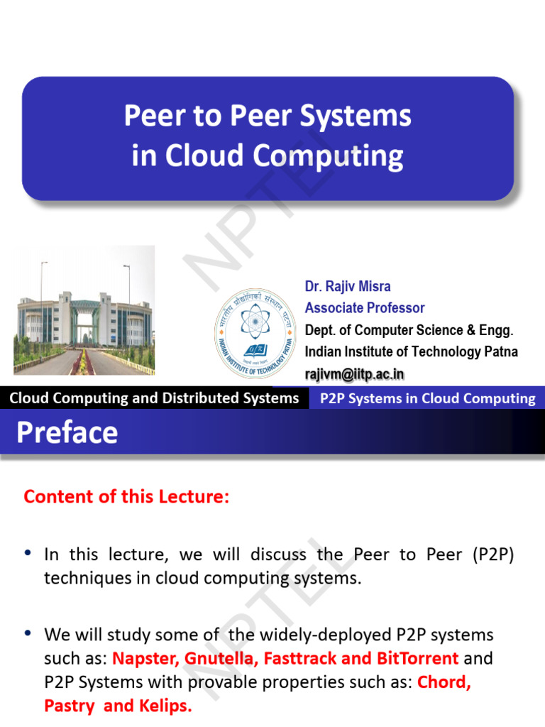 Week 7 Lecture Notes Pdf Peer To Peer Map Reduce