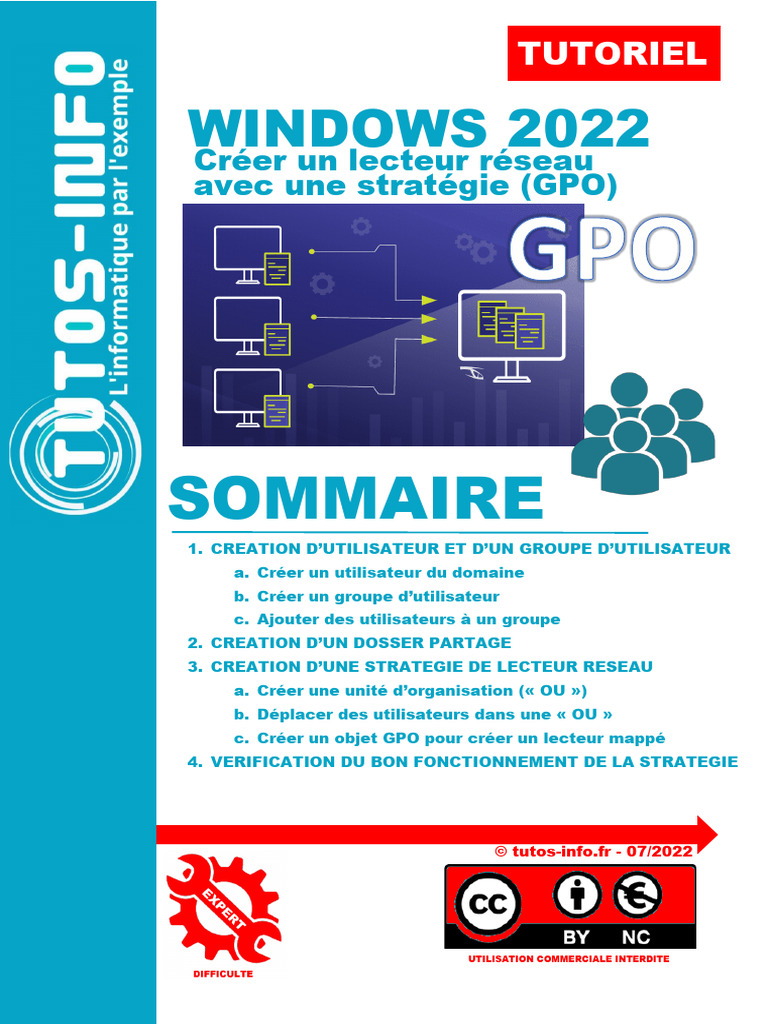 Tuto GPO : Mappage Lecteur Réseau | PDF | Active Directory | Stratégies ...