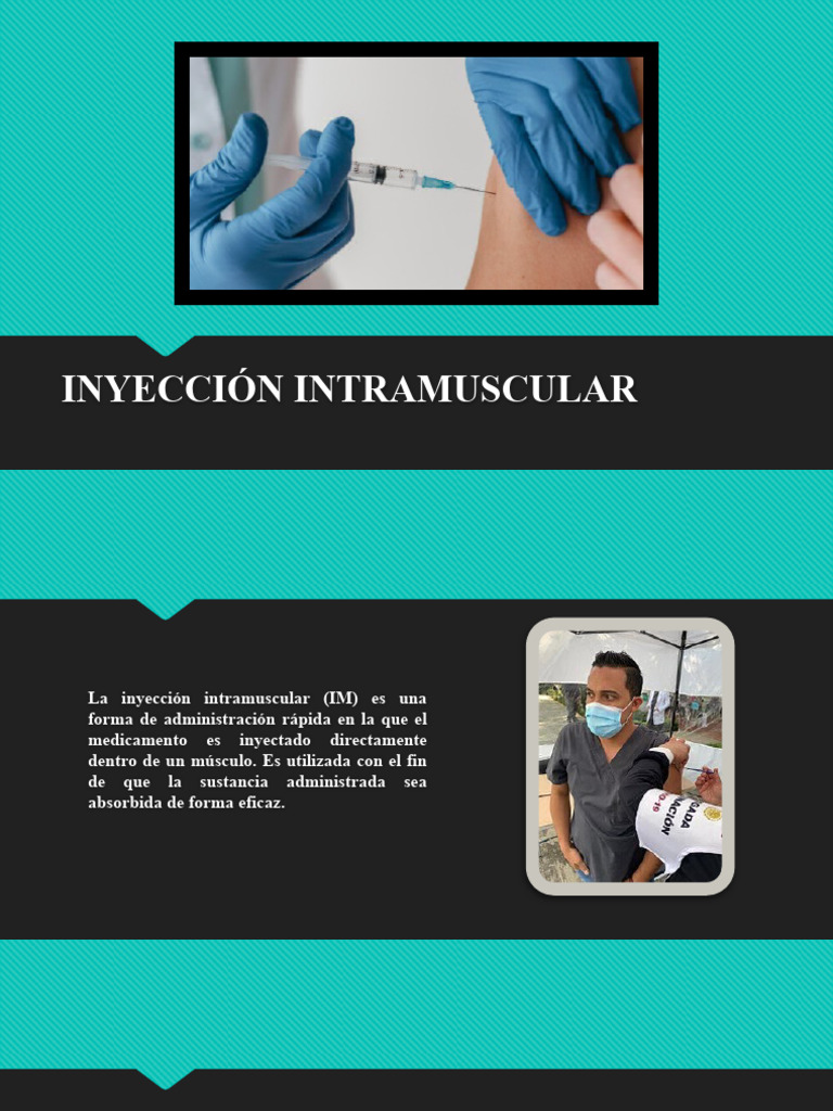 Intramuscular | PDF | Inyección (medicina) | Medicamentos con receta