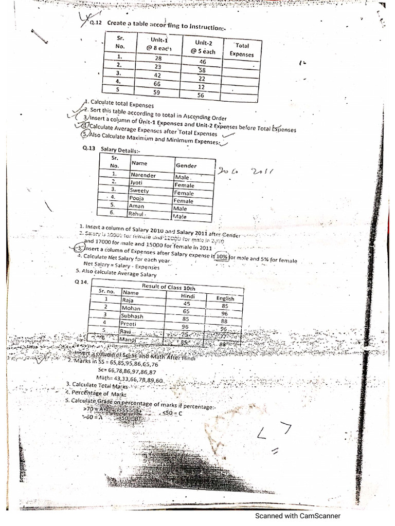Excel Spreadsheet PDF | PDF