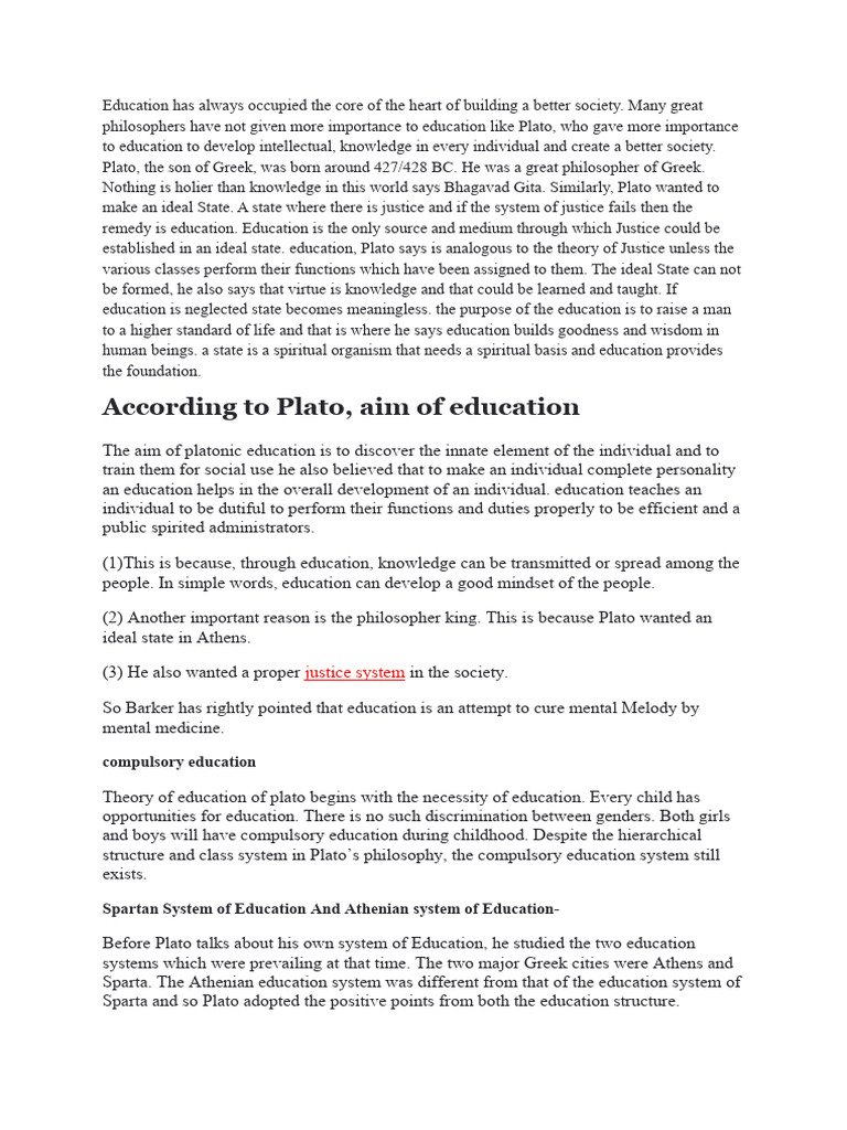 Elements Of Education By Plato Pdf Plato Justice