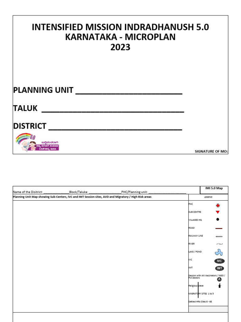 Annexure 5 - Microplanning Formats - Final | PDF