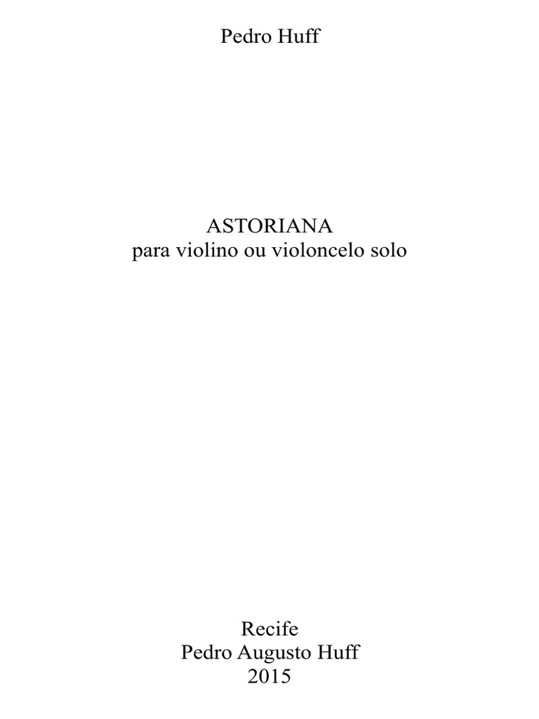 Astoriana | PDF | Violino