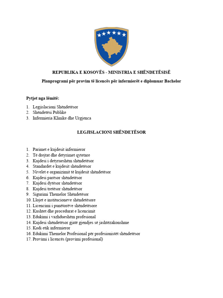 Pytje Dhe Pergjogje Per Licenc | PDF