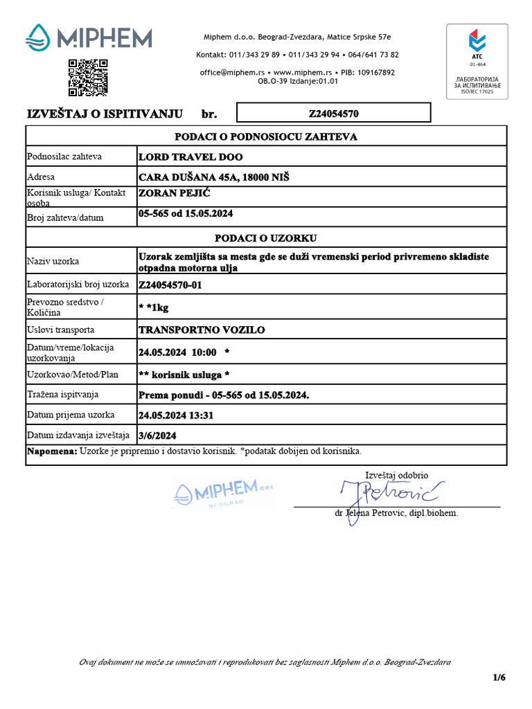 Izvestaj Z24054570 | PDF