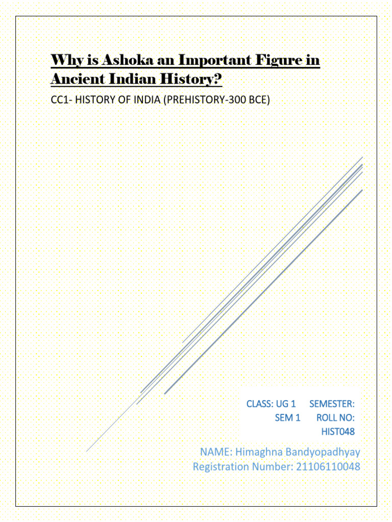 Ashoka CC1 Assignment, Himaghna Bandyopadhyay | PDF | Ashoka