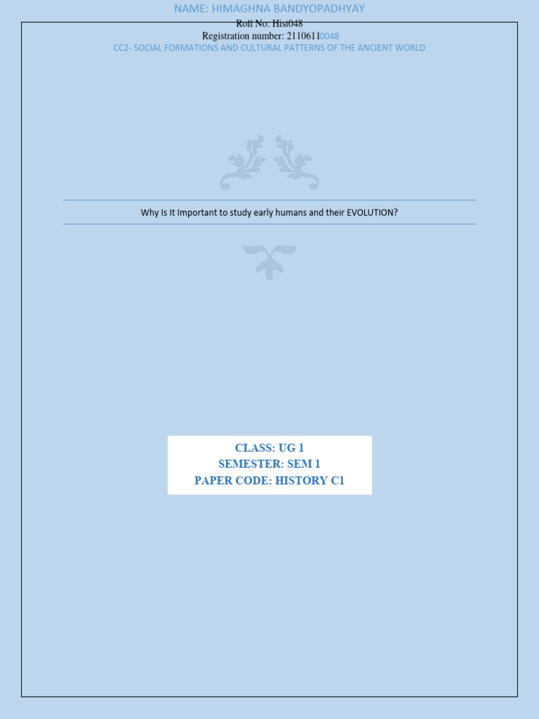 Evolution cc1 | Download Free PDF | Homo | Natural Selection