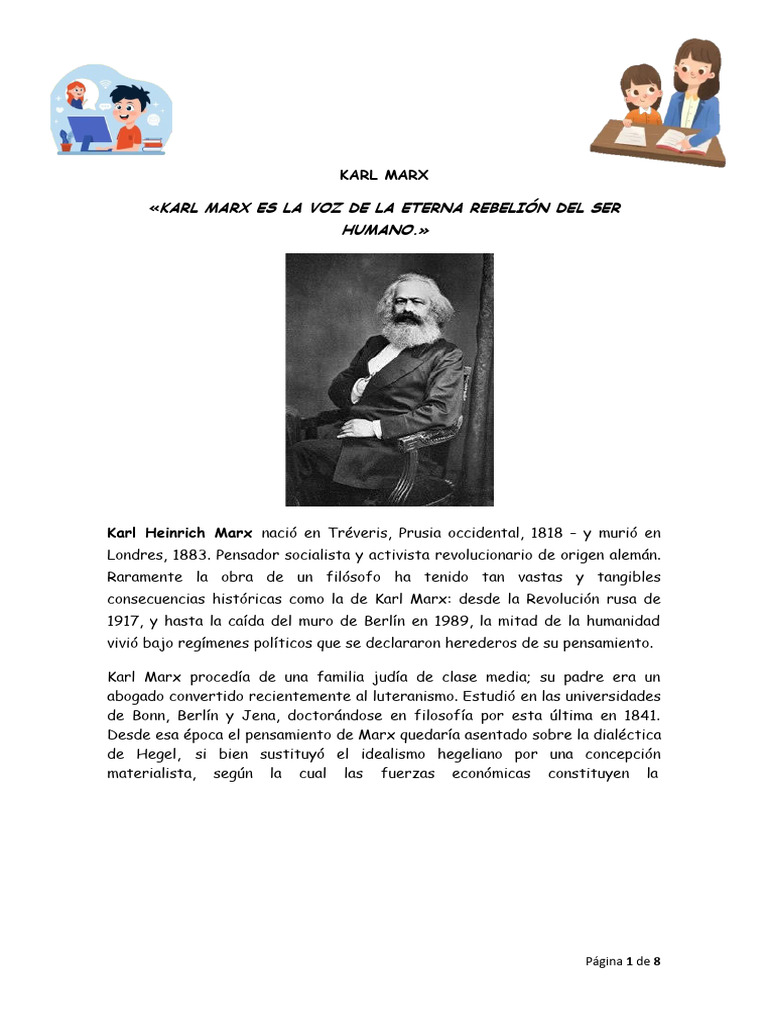 Biografía y Teoría de Karl Marx | PDF | Karl Marx | marxismo
