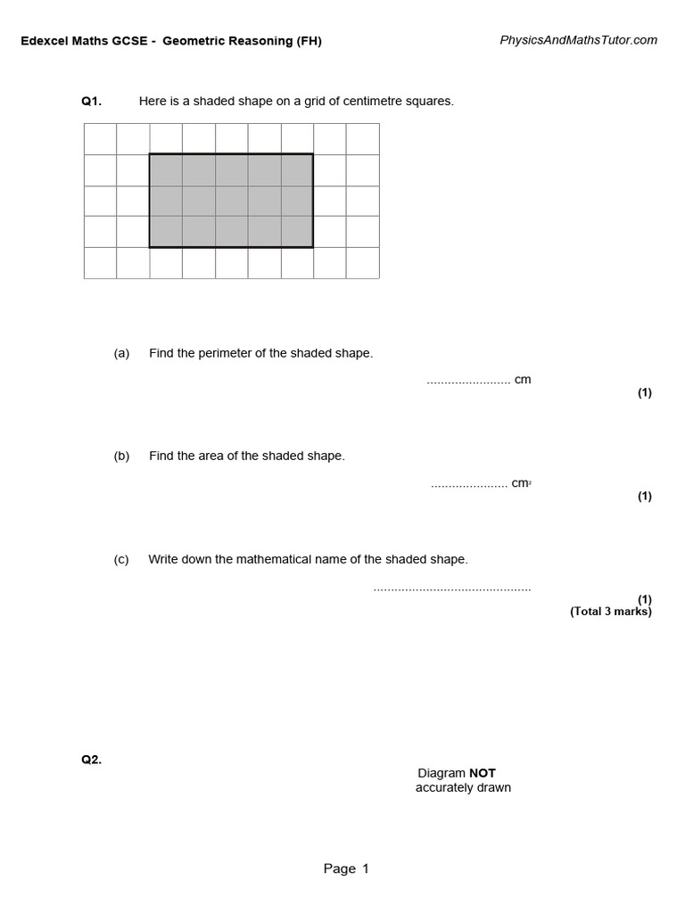 Geometric Reasoning (FH) | PDF | Circle | Rectangle