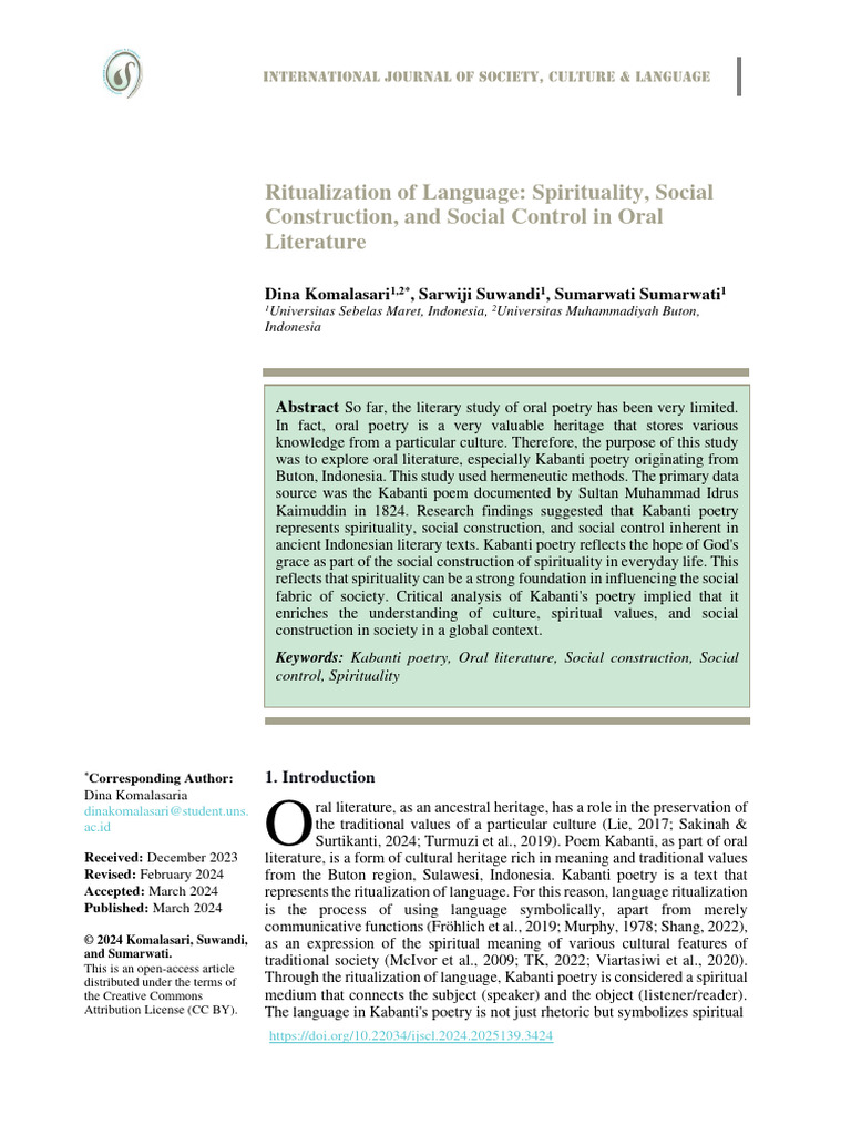 Ritualization of Language Spi | PDF | Spirituality | Faith