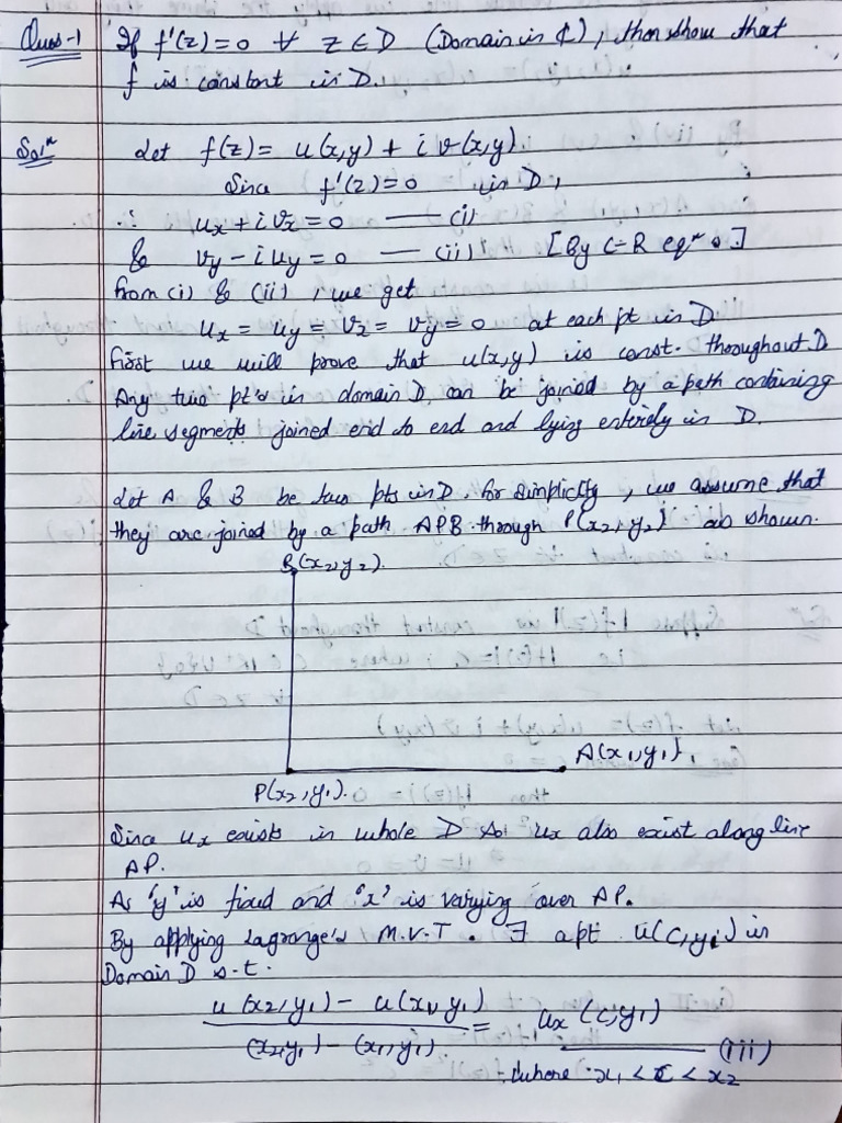 Complex Analysis Assignment 18-Apr-2024 | PDF