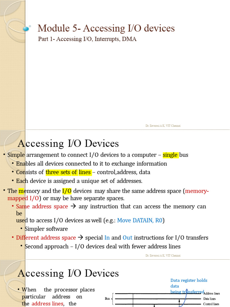 Module5 - Interrupts - Dma (Read-Only) | PDF | Input/Output | Central Processing Unit