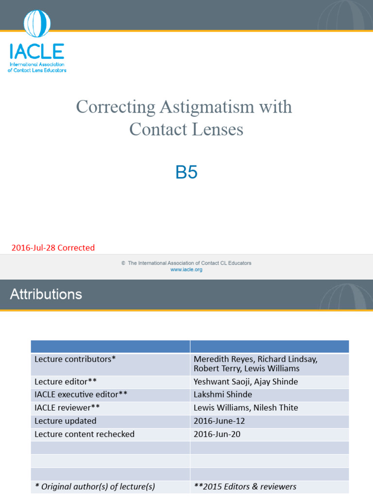 B5 - Correcting Astigmatism With Contact Lenses | PDF | Ophthalmology ...