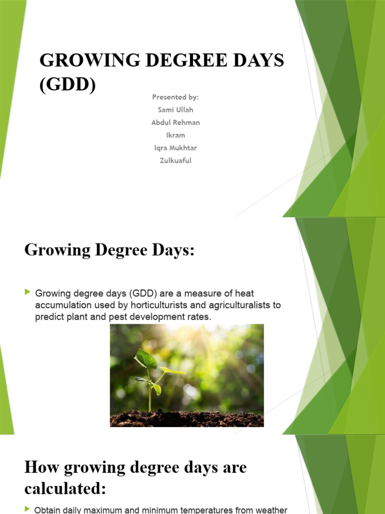 Growing Degree Days: Agriculture & Beyond | PDF | Agriculture | Climate ...